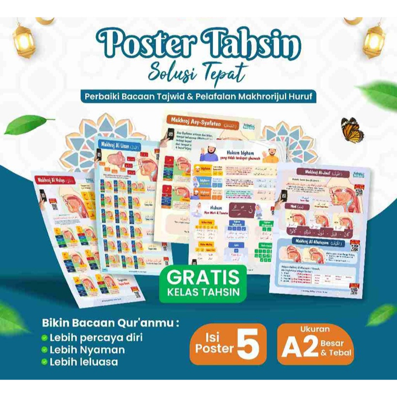 Jual Poster Tahsin | Solusi Tepat Perbaiki Bacaan Tajwid dan Pelafalan ...