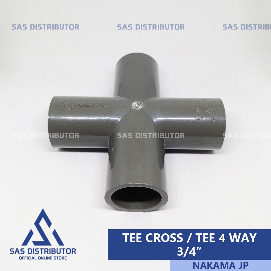Jual Tee Cross 3/4" inch PVC Nakama JP / Cross Tee 3/4" PVC / Tee 4 Way ...