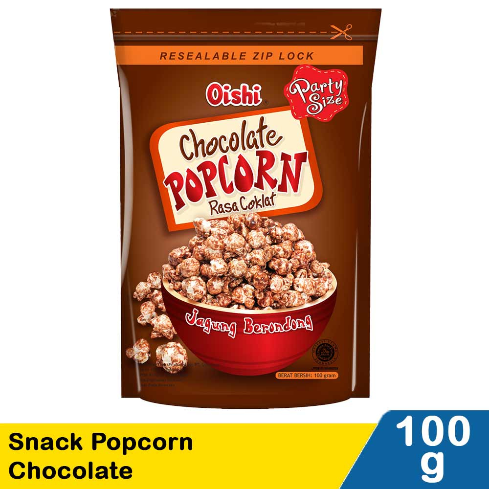 Jual OISHI SNACK POPCORN COKLAT PCH 100g | Shopee Indonesia