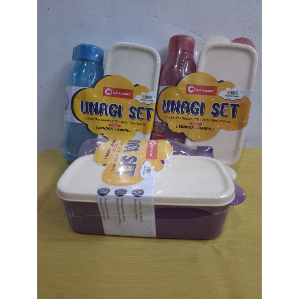 Jual tempat makan lunch box unagi set clio plastik | Shopee Indonesia