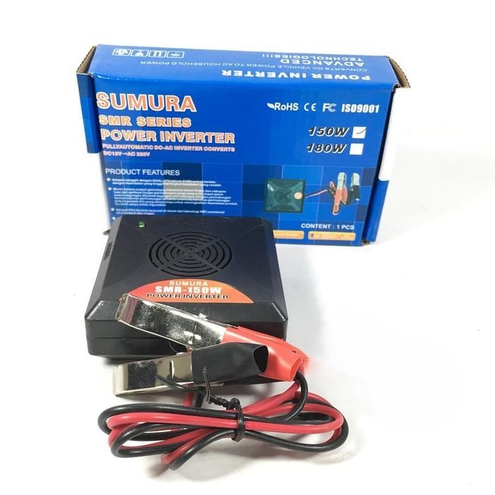 Jual SUMURA Inverter Power SMR 150W | 12V ke 220V + USB | Colokan Listrik Portable Serbaguna ...