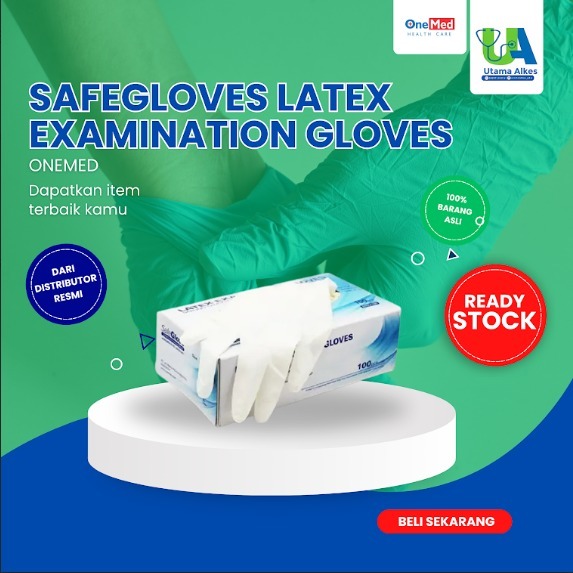 Jual HANDSCOON NON STERIL LATEX POWDERED SAFEGLOVE | ISI 100 'S/BOX ...