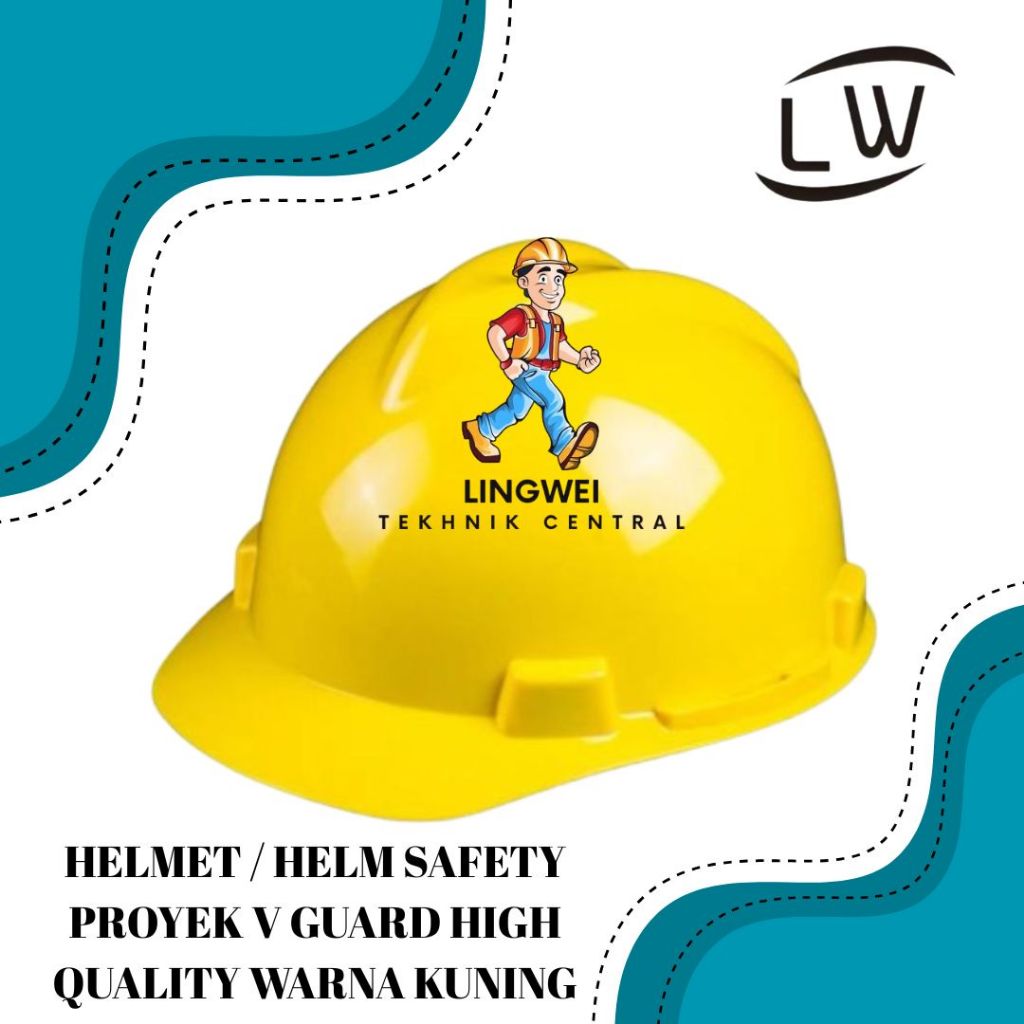 Jual HELMET / HELM SAFETY PROYEK V GUARD HIGH QUALITY WARNA KUNING ...