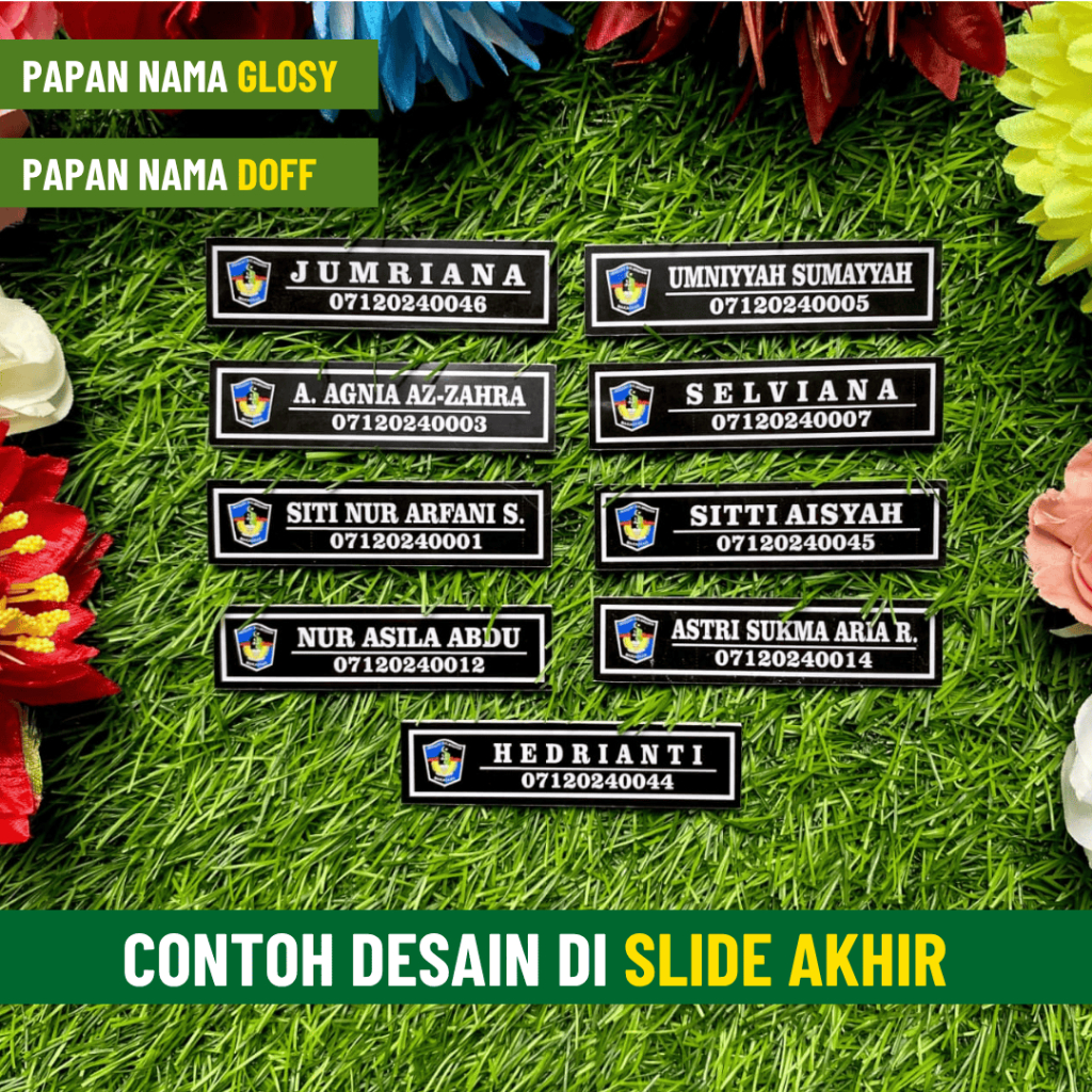 Jual ( 1 HARI JADI ) | PAPAN NAMA | NAME TAG AKRILIK | PAPAN NAMA DADA ...