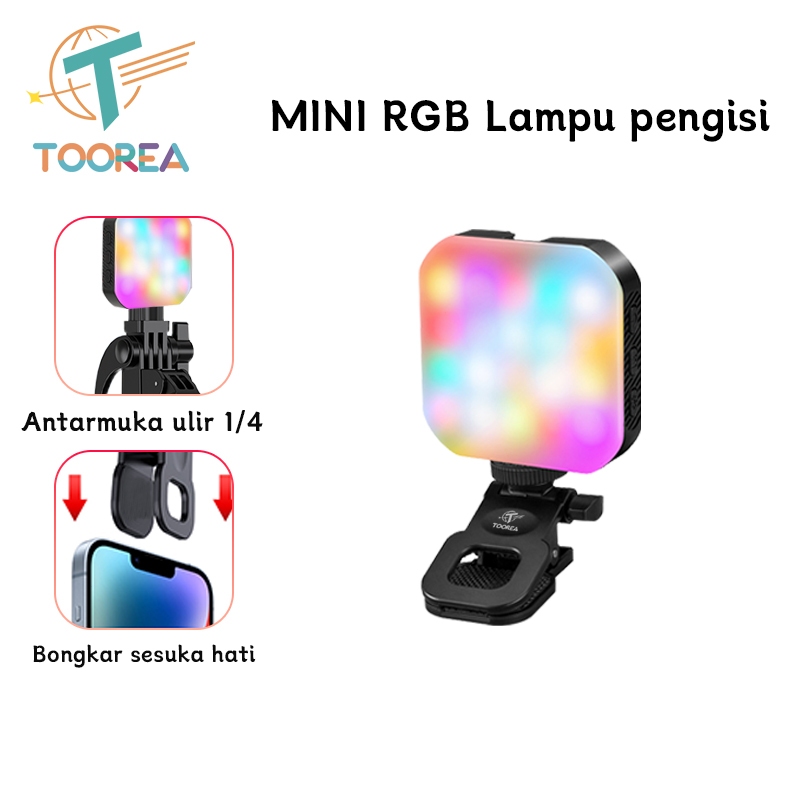 Jual TOOREA Lampu LED RGB LED Clip Mini Magnetic Fill Light Selfie ...
