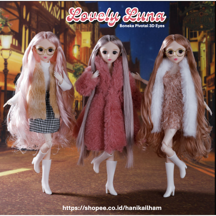 Jual BONEKA LOVELY LUNA BONEKA PIVOTAL 26 SENDI 20 SENDI MATA 3 DIMENSI ...
