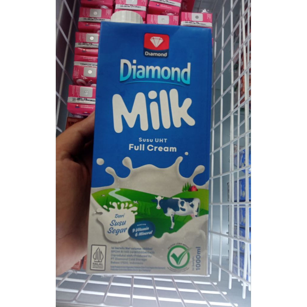 Jual SUSU UHT DIAMOND MILK FULL CREAM 1 LITER | Shopee Indonesia