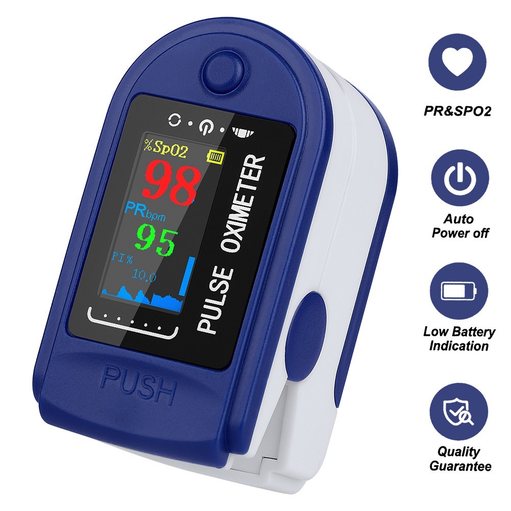 Jual Oximeter Pulse Oximeter Fingertip Alat Pengukur Oksigen Dalam ...