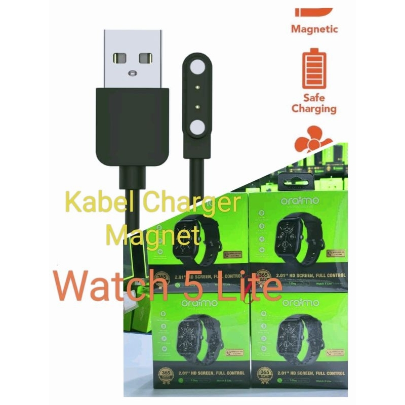 Jual kabel jam model oraimo watch 5lite / osw 804 kabel charger jam ...