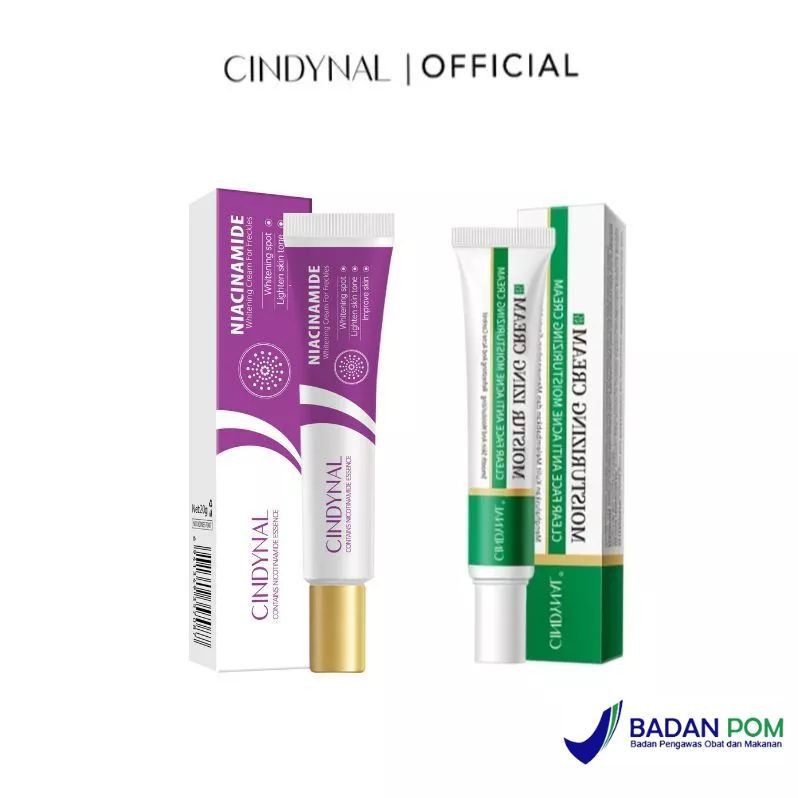 Jual CINDYNAL- 2in1 Paket Cream Flek & Jerawat / Niacinamide Skin Cream & Moisturizing Cream ...
