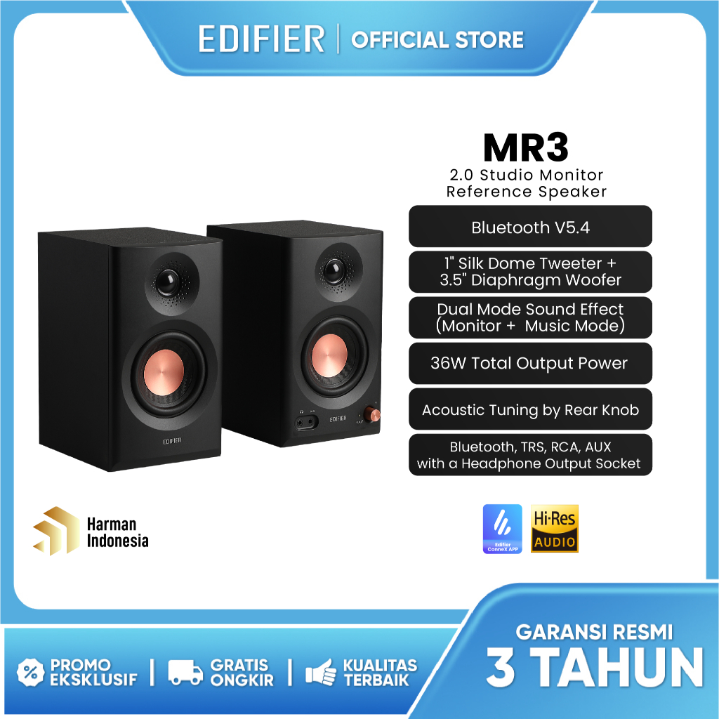 Jual EDIFIER MR3 Powered Studio Monitor Speakers | Shopee Indonesia