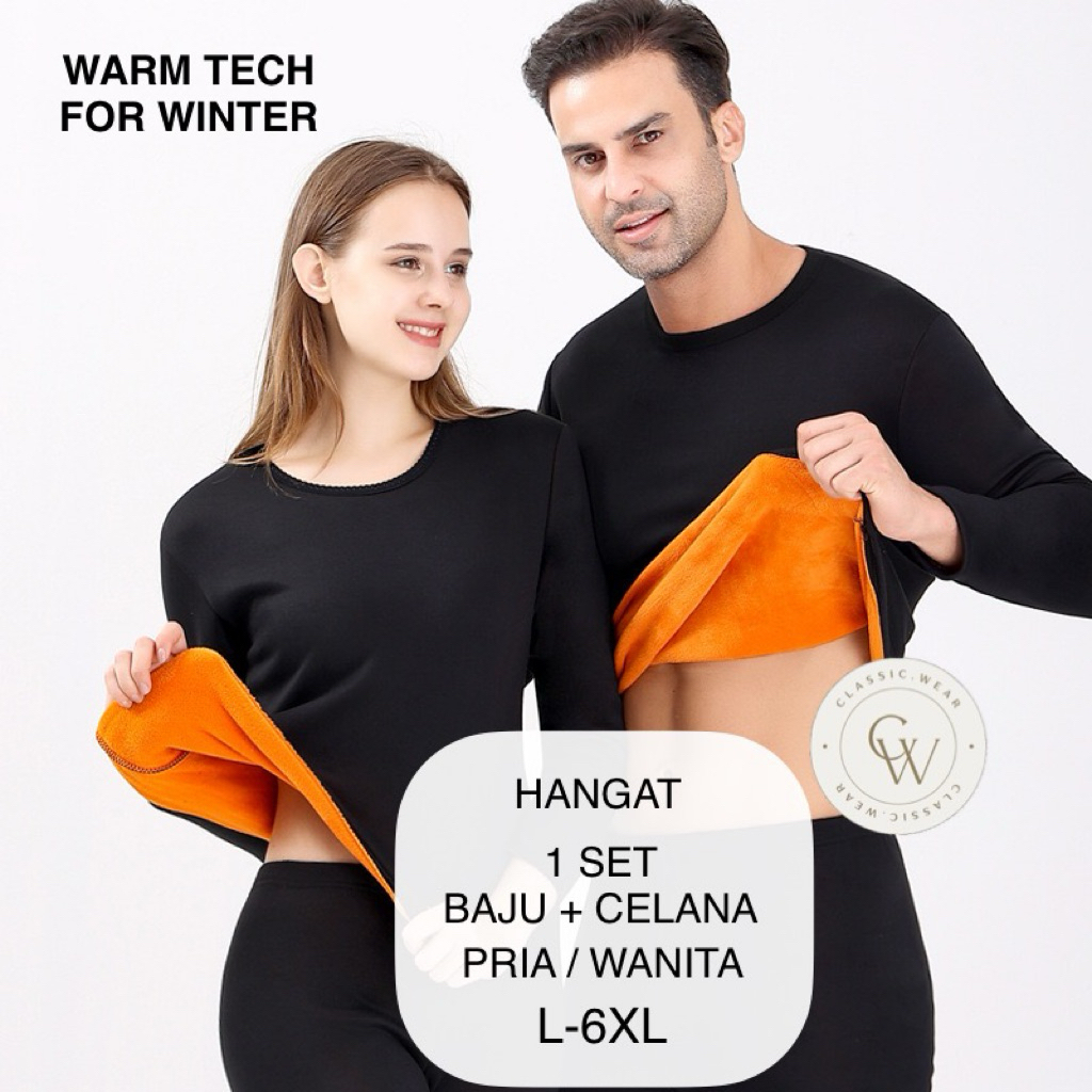 Jual C.W 1 SET PAKAIAN DALAM long john heattech long jhon heat tech ...