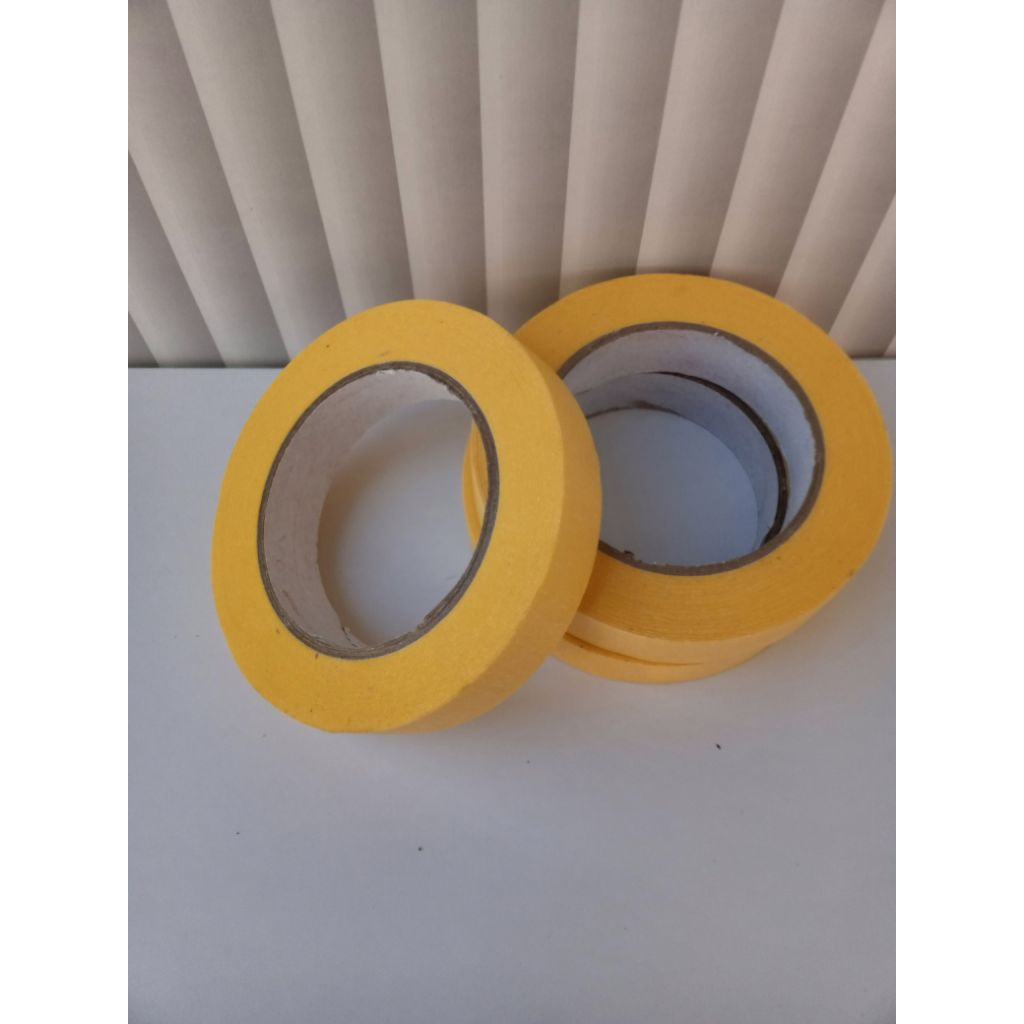 Jual masking tape||lakban kertas 22mm x 50 yard||Isolasi kertas ...