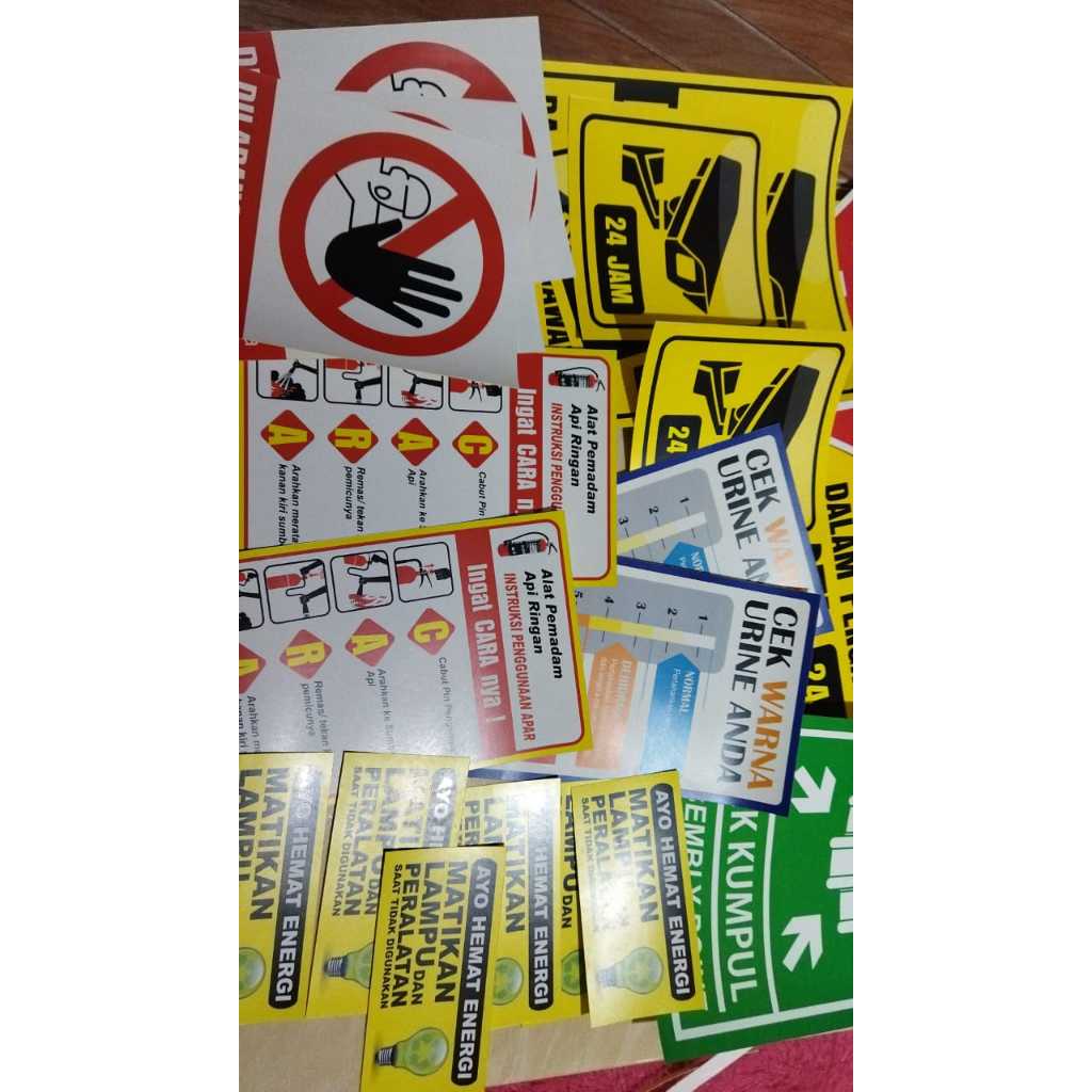 Jual Sticker Stiker Sign Rambu Area Wajib Alat Pelindung Diri | APD - Biru | Shopee Indonesia