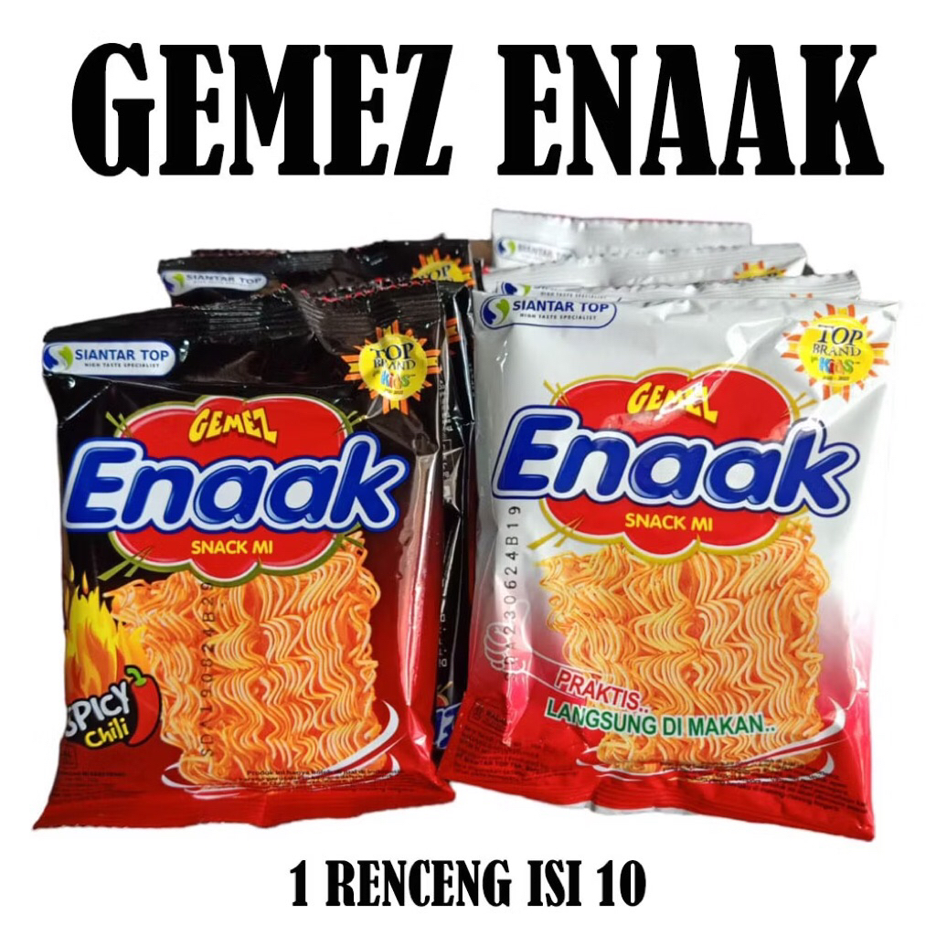 Jual Snack Mi Gemez Enaak Renceng Isi 10 Gurih Kriuk | Shopee Indonesia