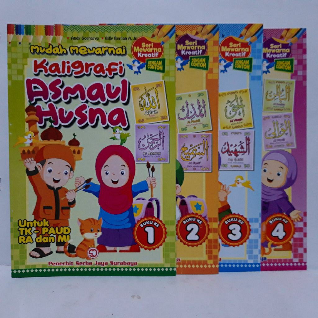 Jual Buku PAUD/TK - Mudah Mewarnai Kaligrafi Asmaul Husna - BP | Shopee Indonesia