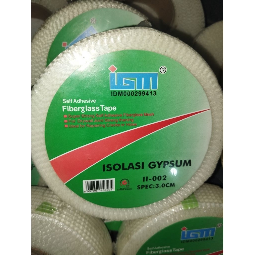 Jual ISOLASI GYPSUM 3CM - LAKBAN GYPSUM FIBERTAPE LEM PLAFON FIBER 1 ...