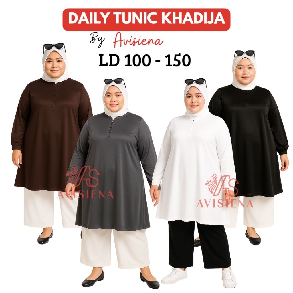 Jual AVISIENA - DAILY TUNIC KHADIJA |TUNIK LOS KLOK A LINE|TUNIK JERSEY ...