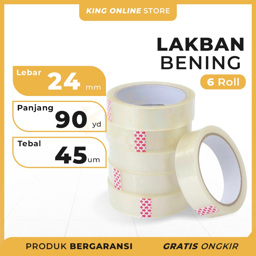 Jual 6 PCS Lakban Solatip 24 MM X 72 Y Merk Online Tape Kualitas Nachi ...