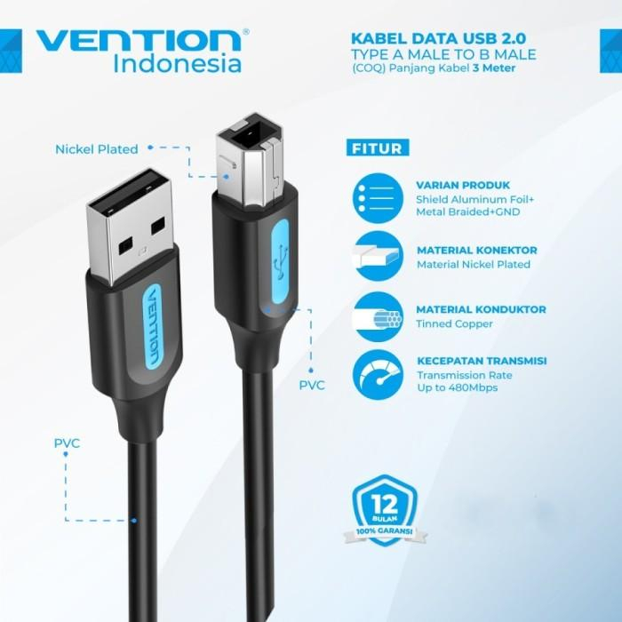 Jual Vention Kabel Printer Cable USB 2.0 Male A To Micro Type B Male ...