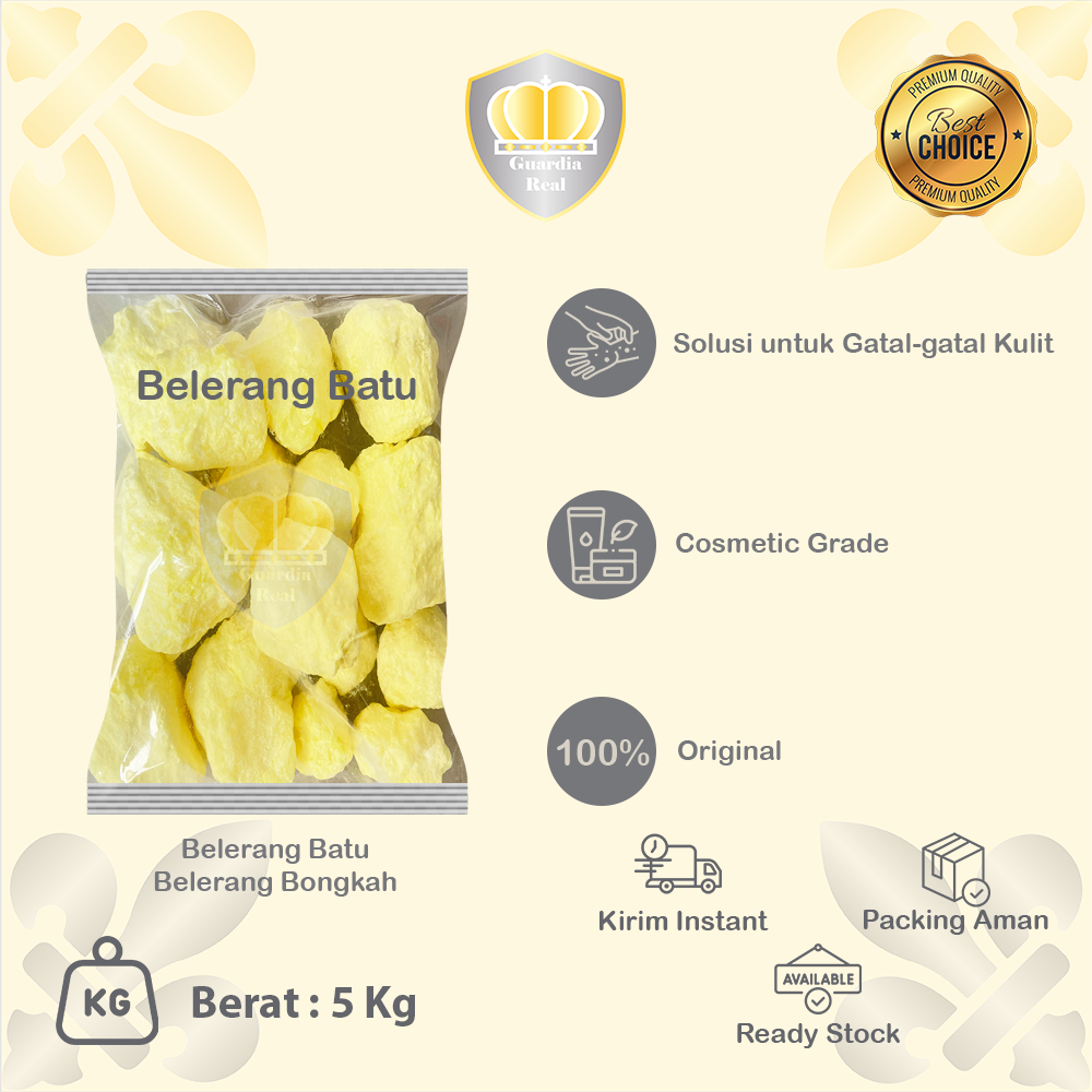 Jual Belerang Batu 5 Kg/ Sulfur Batu 5 Kg/ Belerang Bongkah 5 Kg ...