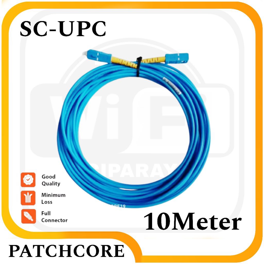Jual Kabel Patchcore Patch Core Pigtail Fiber Optic SC UPC Blue 10Meter ...