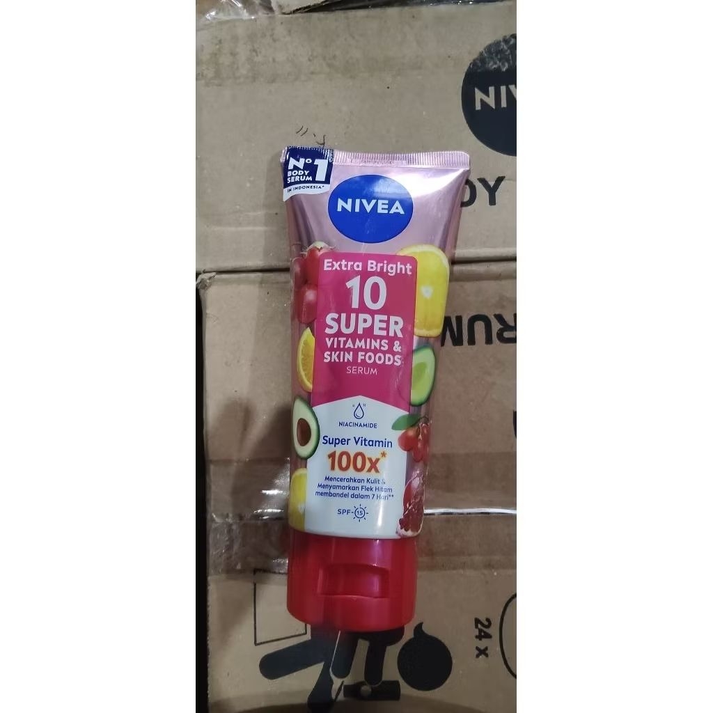 Jual Nivea Extra Bright 10 Super Vitamins & Skin Foods Serum 180 ml ...