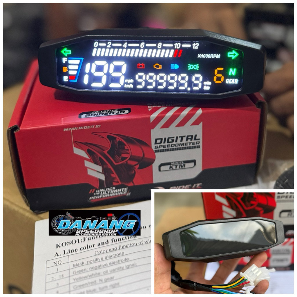 Jual Speedo Meter Digital KTM Merk Ride It Terbaru universal semua ...