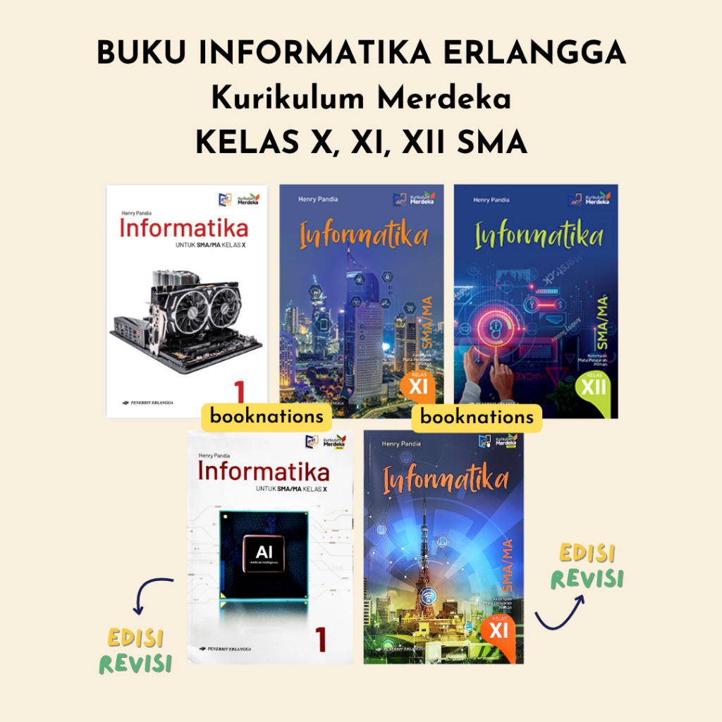 Jual Buku INFORMATIKA SMA KELAS 10 11 12 SMA ERLANGGA Kurikulum Merdeka | Shopee Indonesia