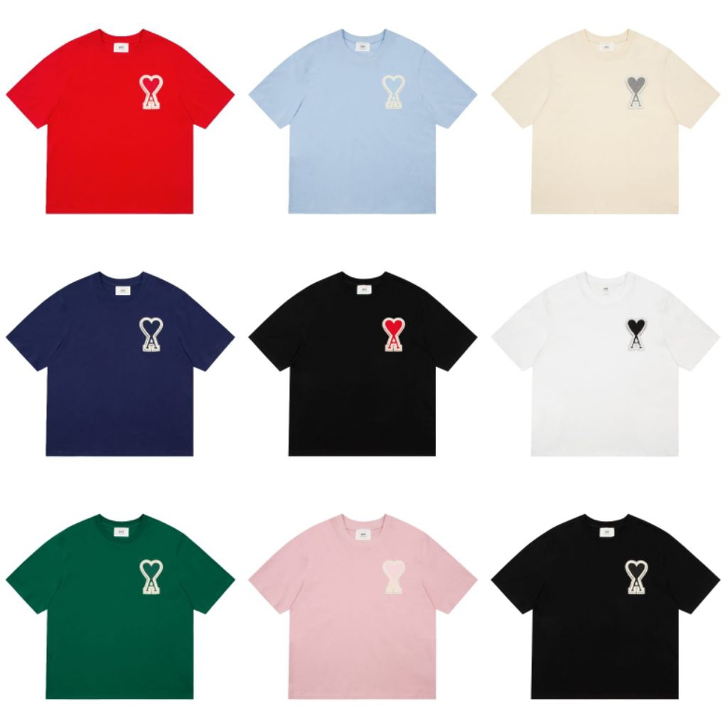 Jual Tshirt Big Heart Logo Embroidery Baju Kaos Lengan Pendek Bordir ...