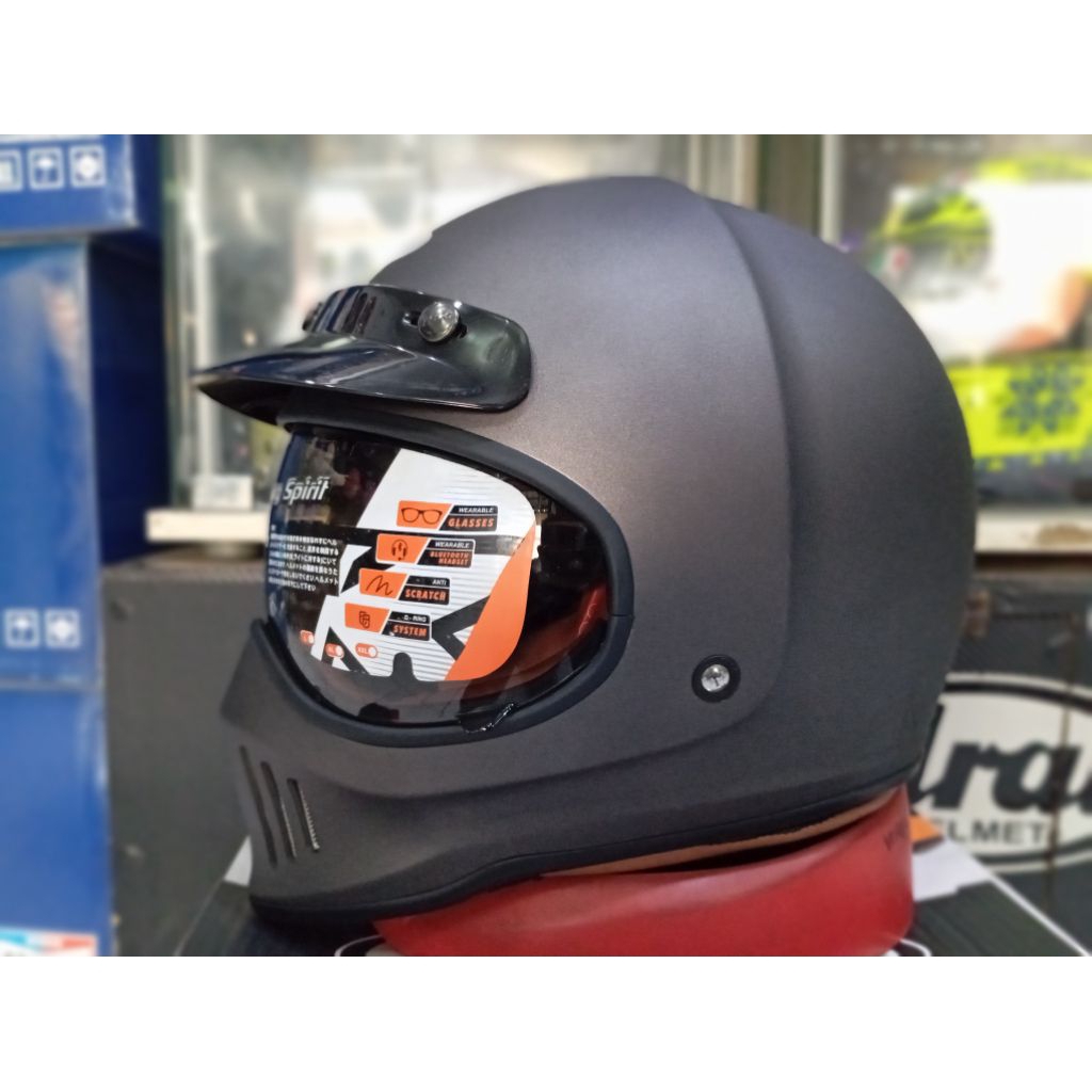 Jual Helm Ink Trooper Solid Matt Gunmetal | Shopee Indonesia