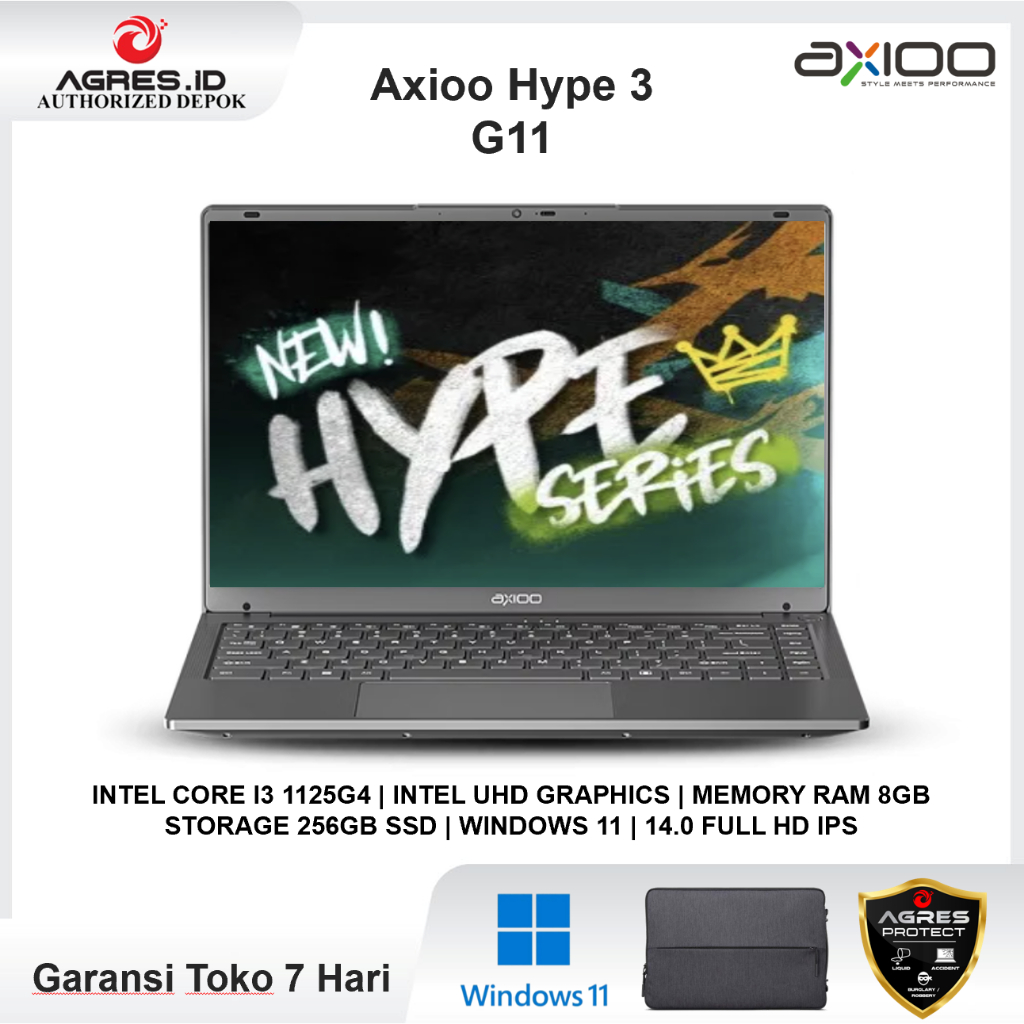 Jual Laptop Axioo Hype 3 G11 I3 1125G4 8GB 256GB Win 11 14.0 Full HD IPS | Shopee Indonesia