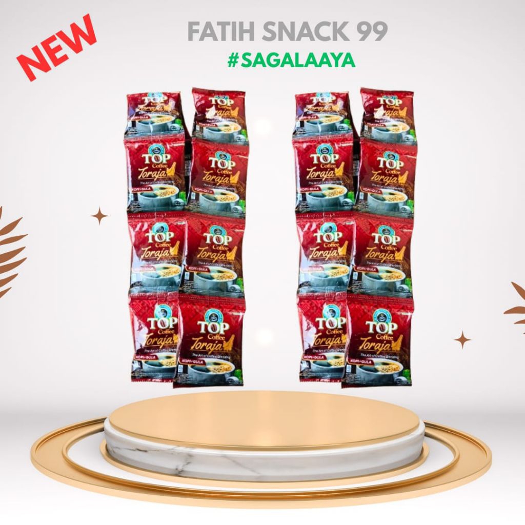 Jual TOP COFFEE TORAJA SACHET ISI 10 X 25G KOPI BUBUK HITAM GULA INSTAN ...