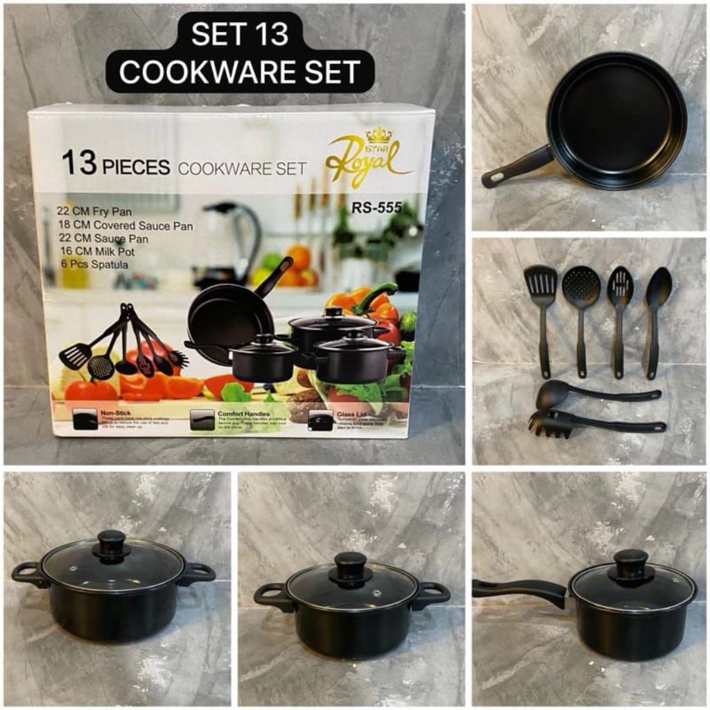 Jual cookware set hitam | Shopee Indonesia