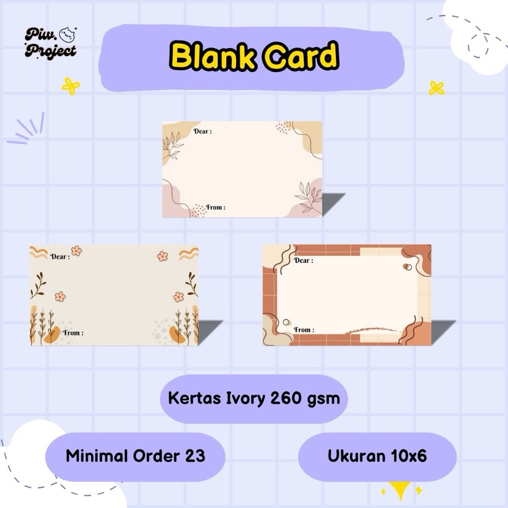 Jual KARTU UCAPAN | BLANK CARD | GREETING CARD | KARTU UCAPAN KOSONG ...