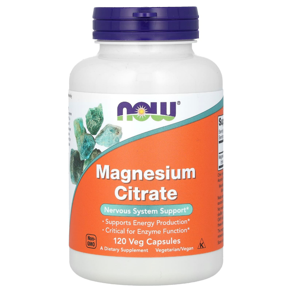 Jual NOW Magnesium Citrate 120 Veg Capsules - Suplemen Magnesium untuk ...