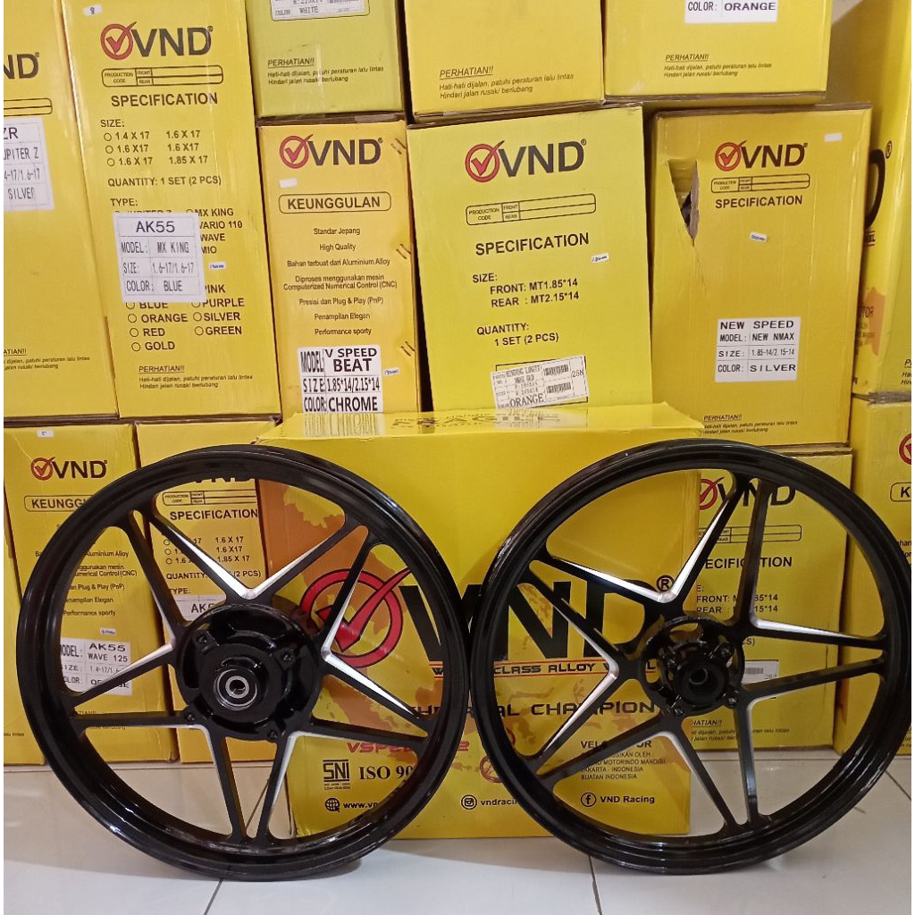 Jual Velg Vnd Vspeed V2 Ninja R Black Ninja SS Ninja150 Veleg Original ...