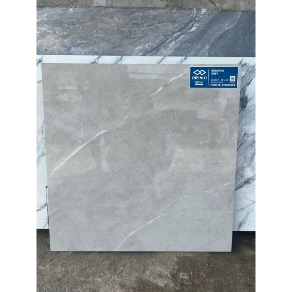 Jual GRANITE LANTAI 60X60 ROMANIA GREY | GLOSSY | INFINITI | Shopee ...