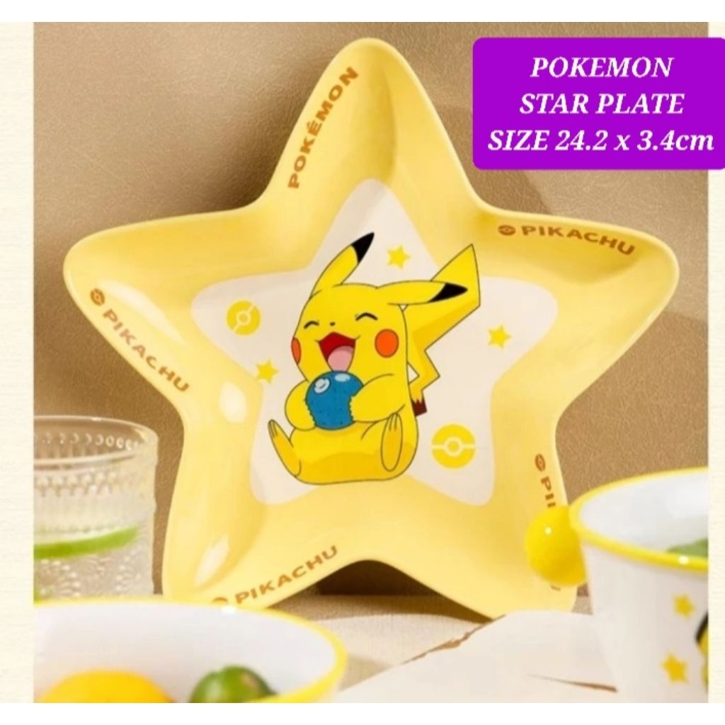 Jual piring makan anak kuning pikachu piring makan pokemon piring makan ...