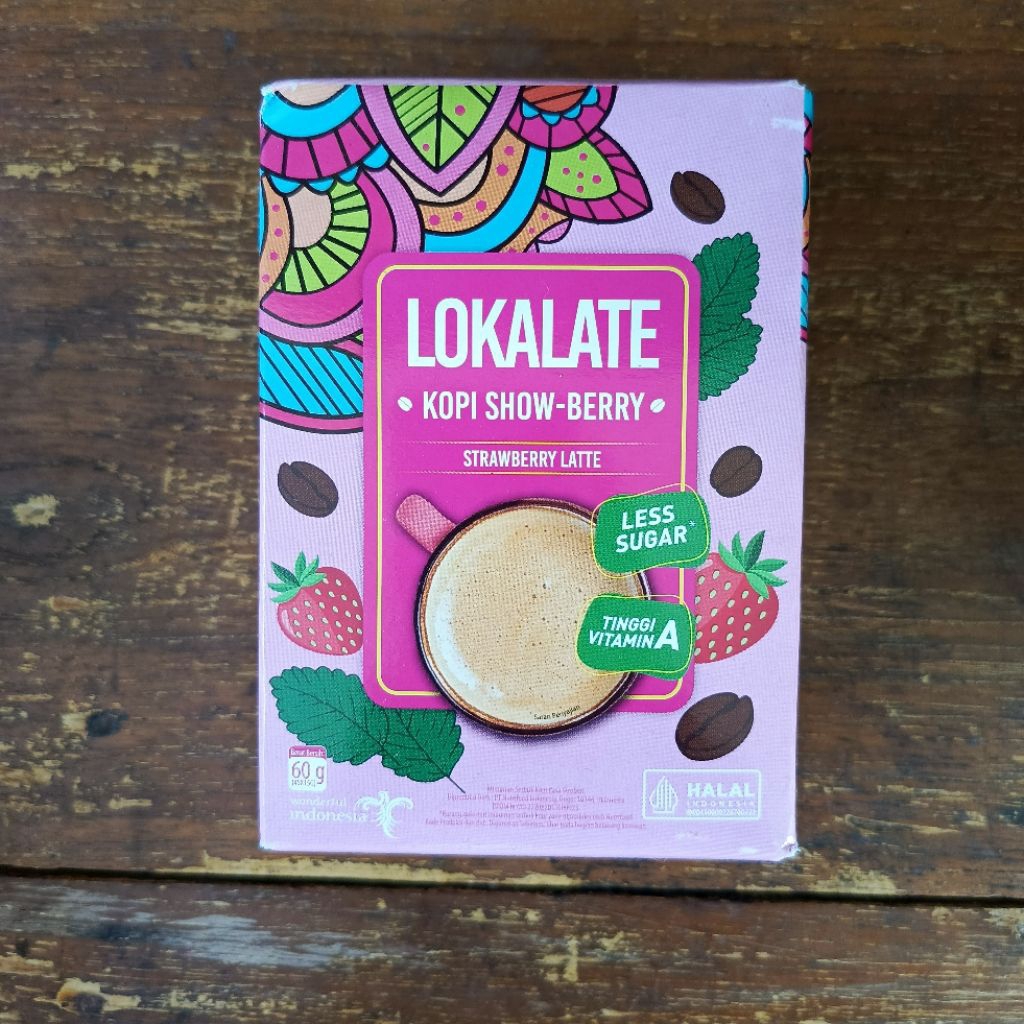Jual Lokalate Showberry strawberry latte 4 sachet | Shopee Indonesia