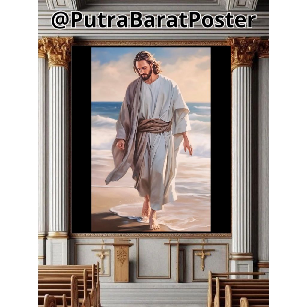 Jual Poster Cetak Hiasan Dinding Jumbo Gambar Tuhan Yesus Uk 70x100 Cm ...