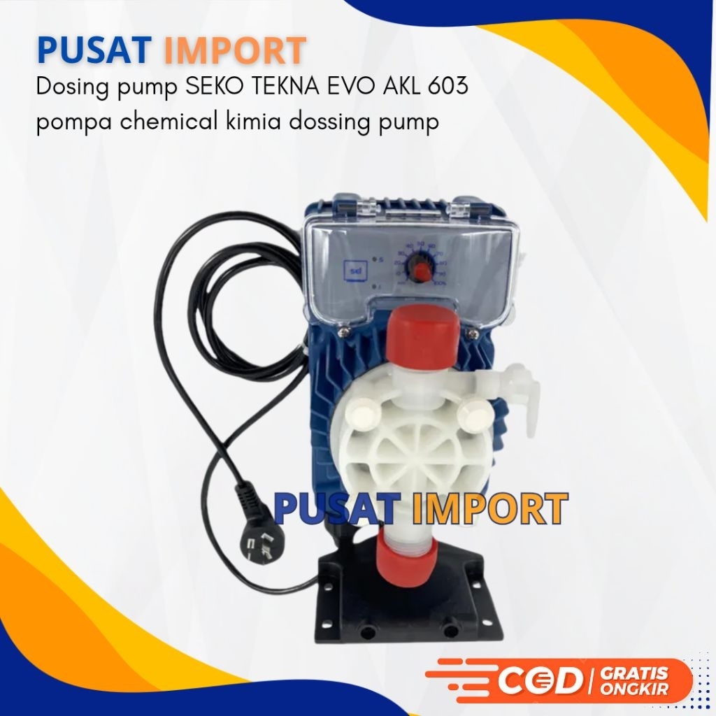 Jual Dosing pump SEKO TEKNA EVO AKL 603 pompa chemical kimia dossing ...