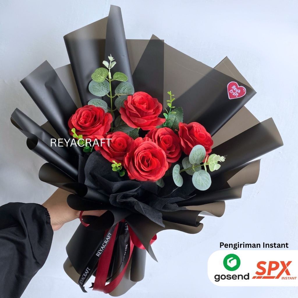 Jual REYACRAFT Buket Bunga Rose Wisuda | Bunga Mawar Merah | Buket ...