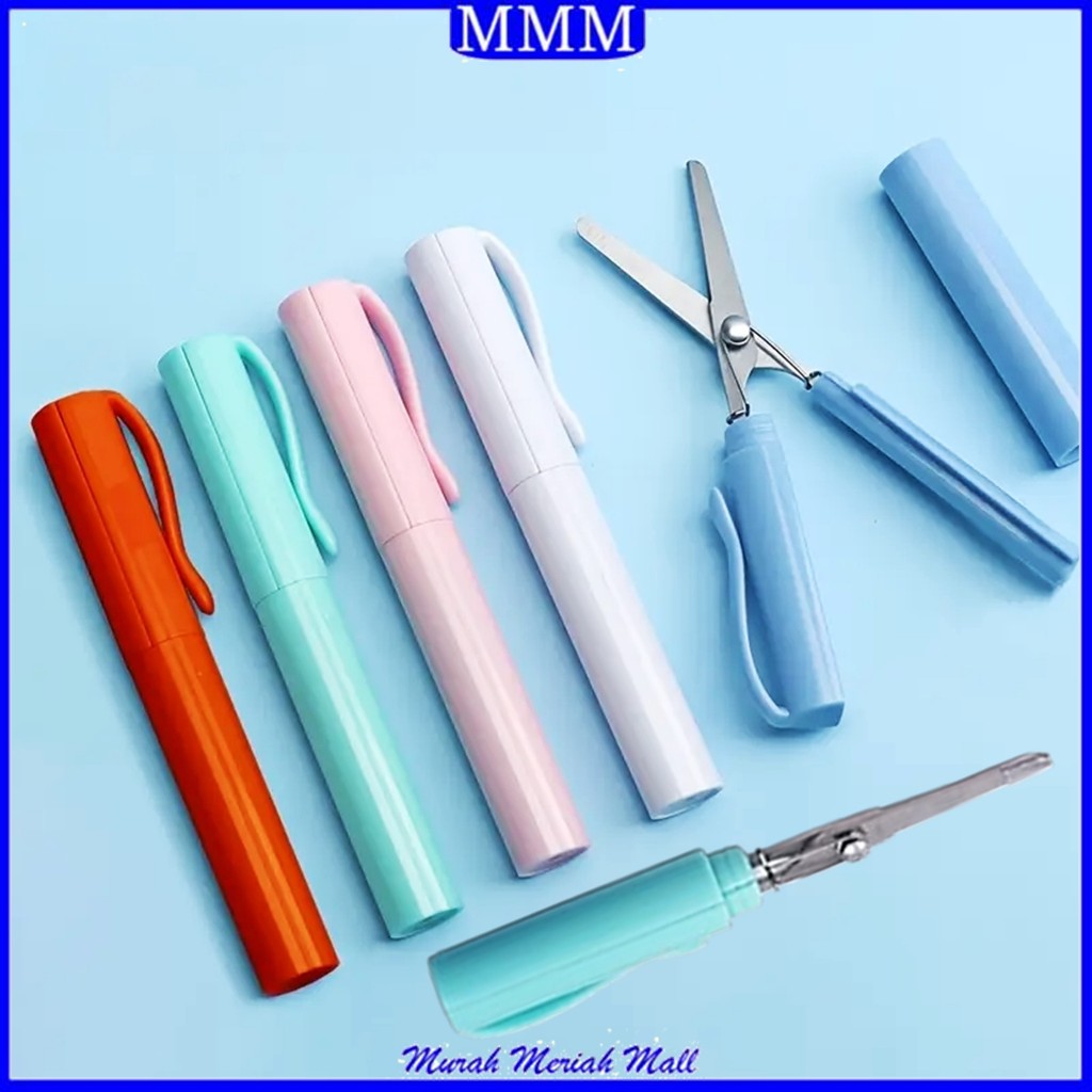 Jual MMM Gunting Lipat Mini Bentuk Pulpen Gunting Kertas Paper Cutter ...