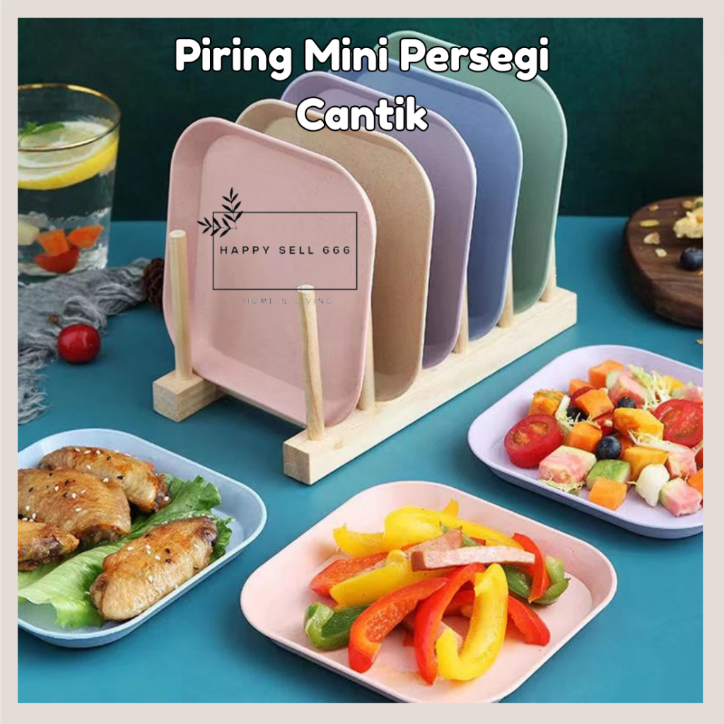 Jual HPSELL Piring Makanan Piring Buah Piring Mini Persegi Cantik Murah ...