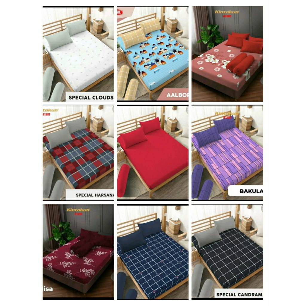 Jual Sprei kintakun 160x200(Queen)motif abstrak/tartan/bunga ...