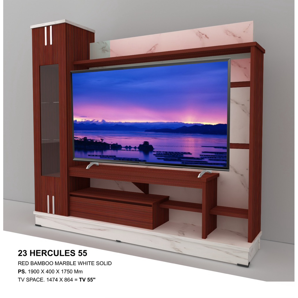 Jual Buffet Tv | Backdrop Rak Tv untuk Tv 55 inci / dibawahnya | Shopee ...