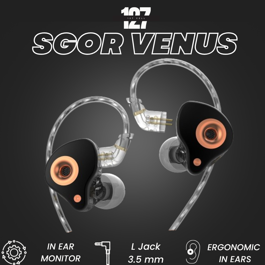 Jual SGOR Venus Earphone Dual Driver Mic | Bass Boost In Ear Gaming ...