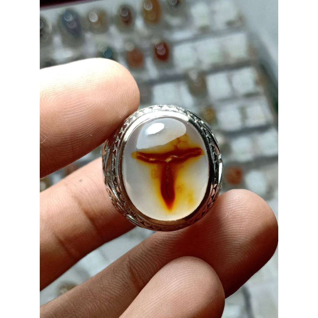 Jual cincin batu urat motip T | Shopee Indonesia