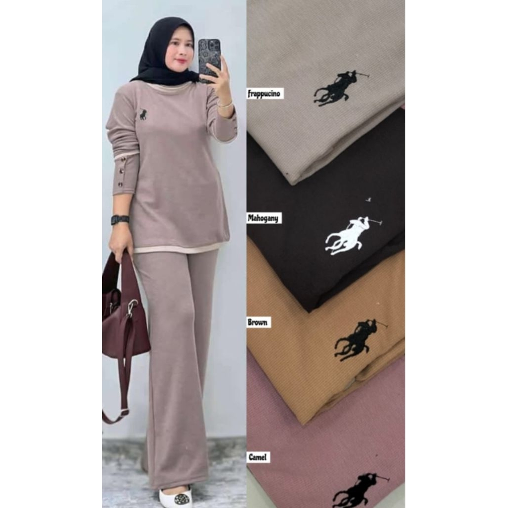 Jual Setelan Knit Kancing One Set Knit Kania | Shopee Indonesia